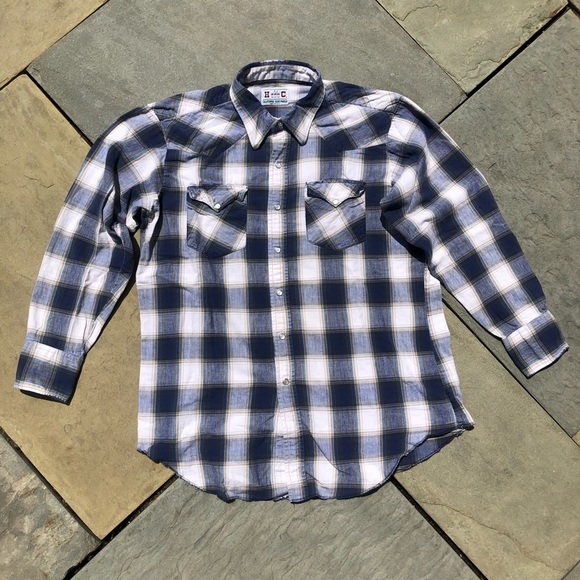 H Bar C | Shirts | Vintage H Bar C Ranchwear Plaid Shirt Usa Made ...